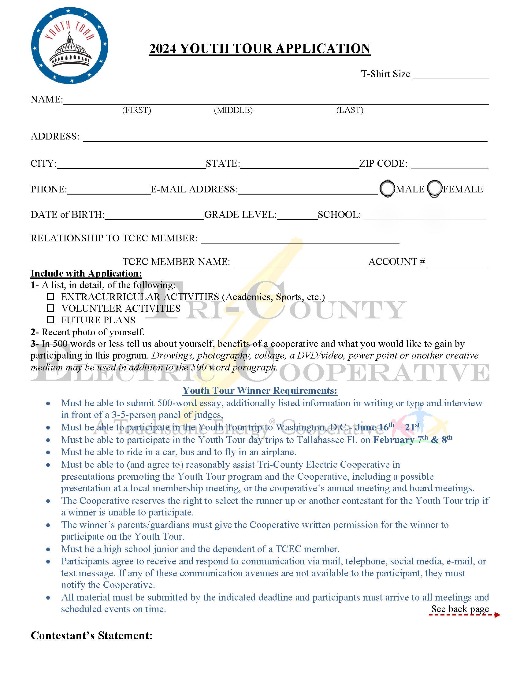 Youth Tour | Tri-County Electric Cooperative